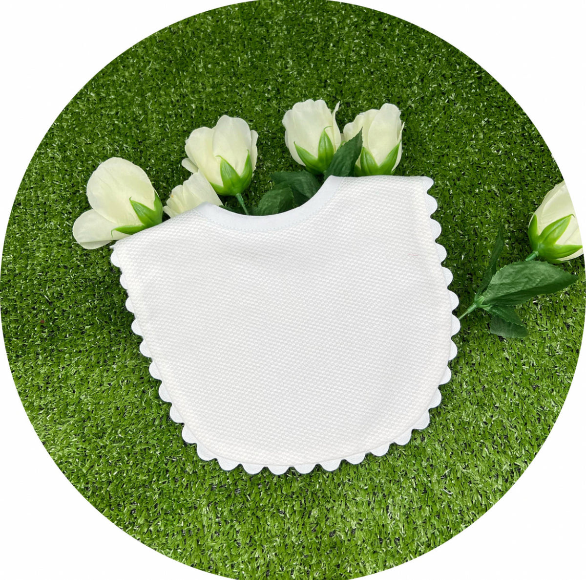 Baby Bib White Trim — emmacate